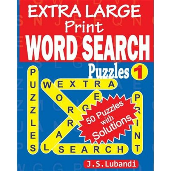 Extra Large Print Word Search Puzzles - Walmart.com