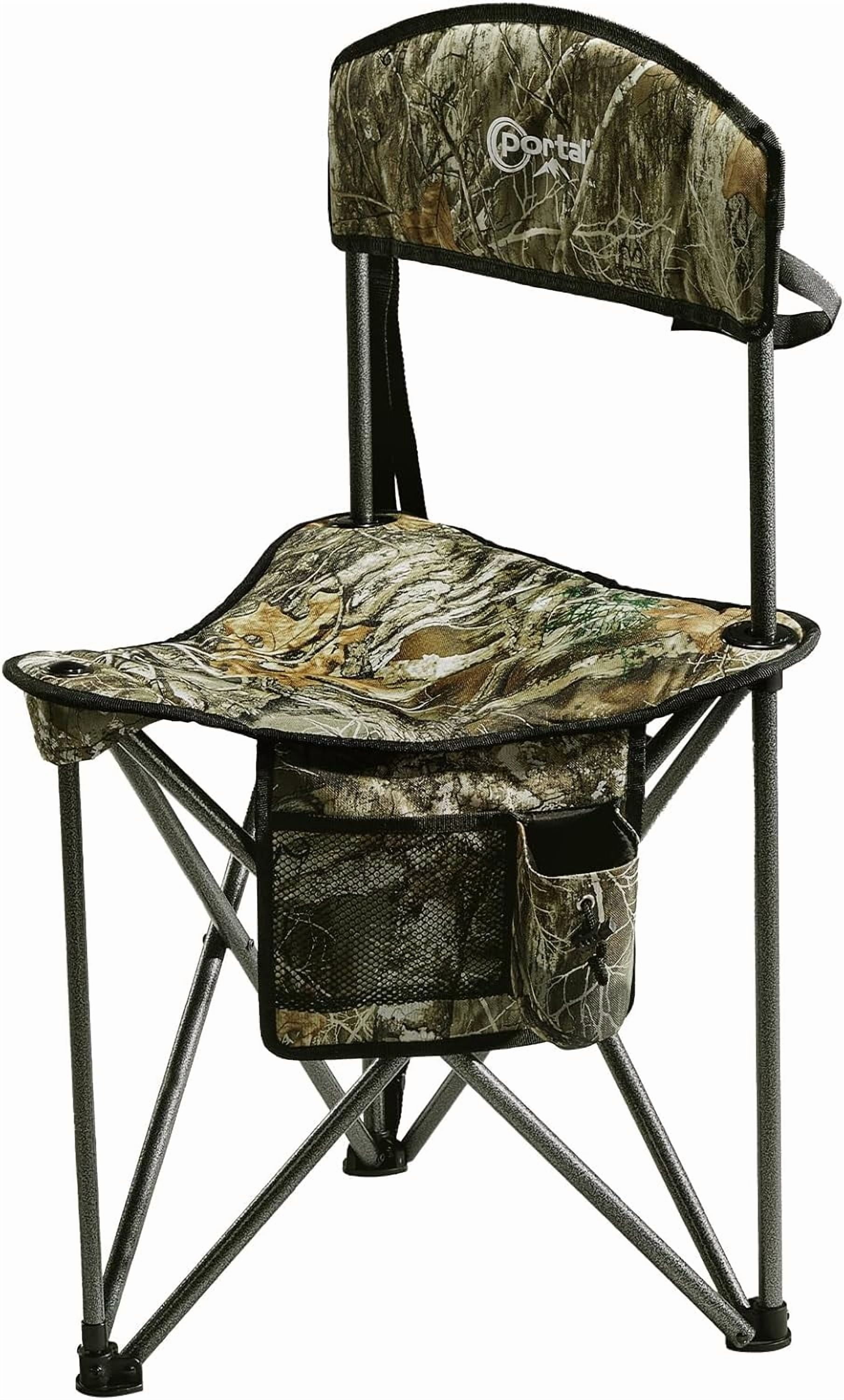 Extra Large Quick Folding Tripod Stool with Backrest Fishing Camping ...