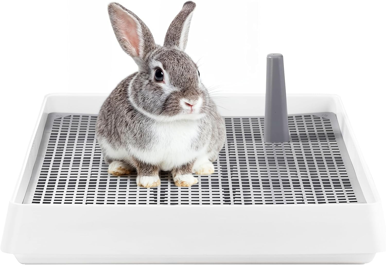 Extra Large Rabbit Litter Box, Guinea Pig Litter Pan with Grate Plastic ...