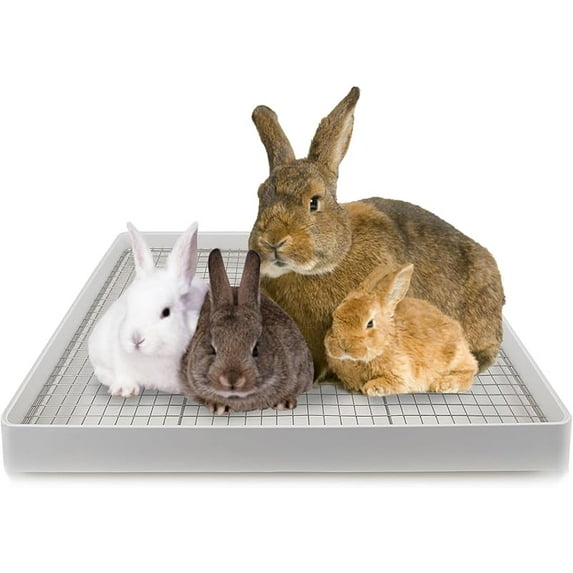 Extra Large Rabbit Litter Box with Grid 22x18in Bunny Litter Tray for ...