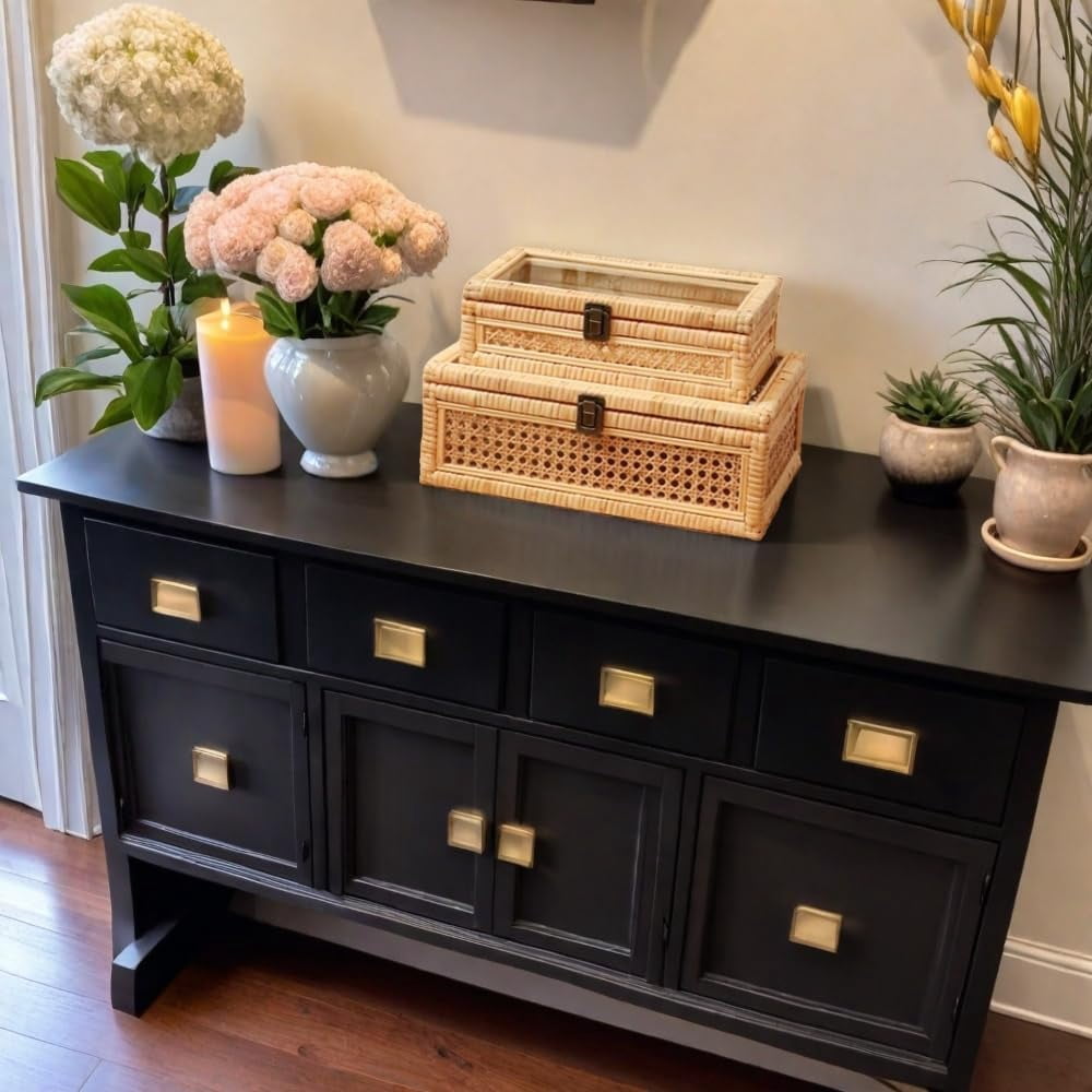 Extra Large Rattan Decorative Box With Lid, Glass Display, Wooden frame ...