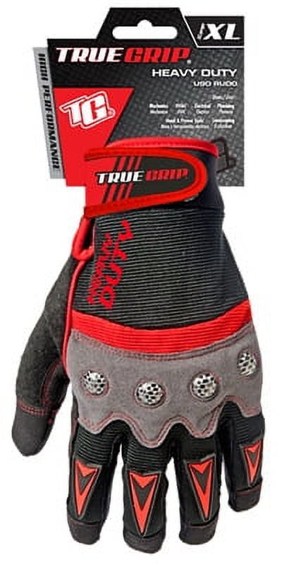 Extra Large Red/Gray/Black High Performance Heavy Duty Work Gloves Tou ...
