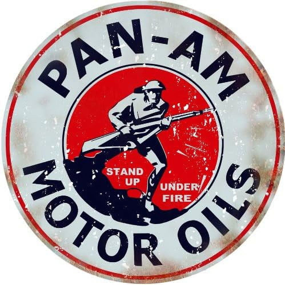 Extra Large Reproduction Pan-Am Motor Oil Service Station Gas Sign ...