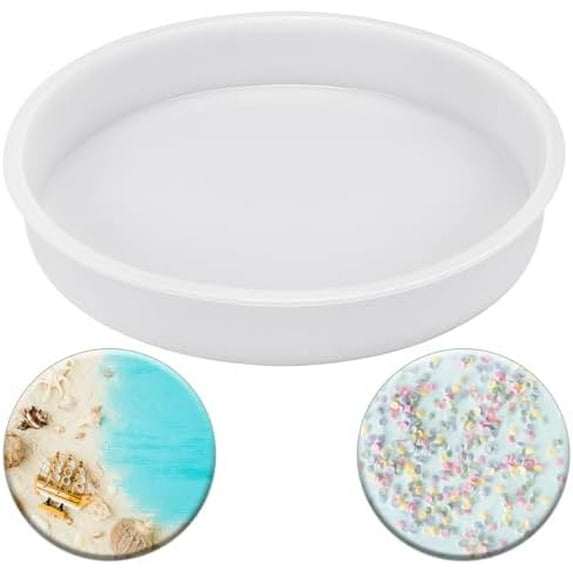 Extra Large Resin Table Mold 12 Inch Round Silicone Tray Board Table ...