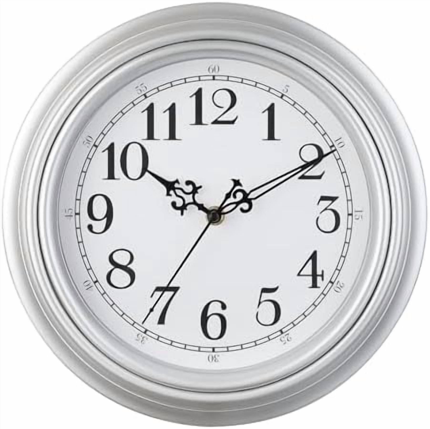 Extra Large Retro Wall Clock, 16'' Non Ticking Classic Silent Vintage ...