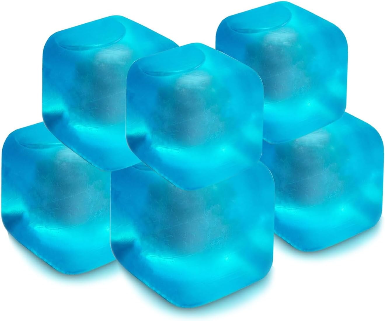 Extra Large Reusable Ice Cubes (2.6” Sq.) - BPA Free Plastic - for Cold ...
