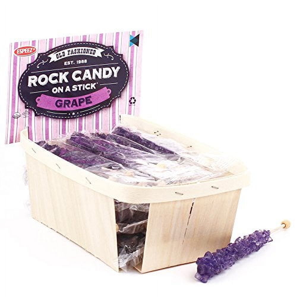 Extra Large Rock Candy Sticks: 24 Grape Lollipop - Purple Rock Candy ...