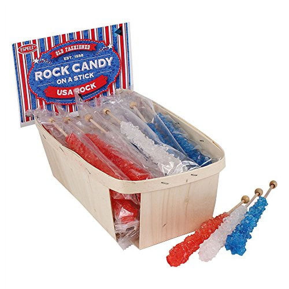 Extra Large Rock Candy Sticks: 24 Red - White - Blue Rock Candy Sticks ...