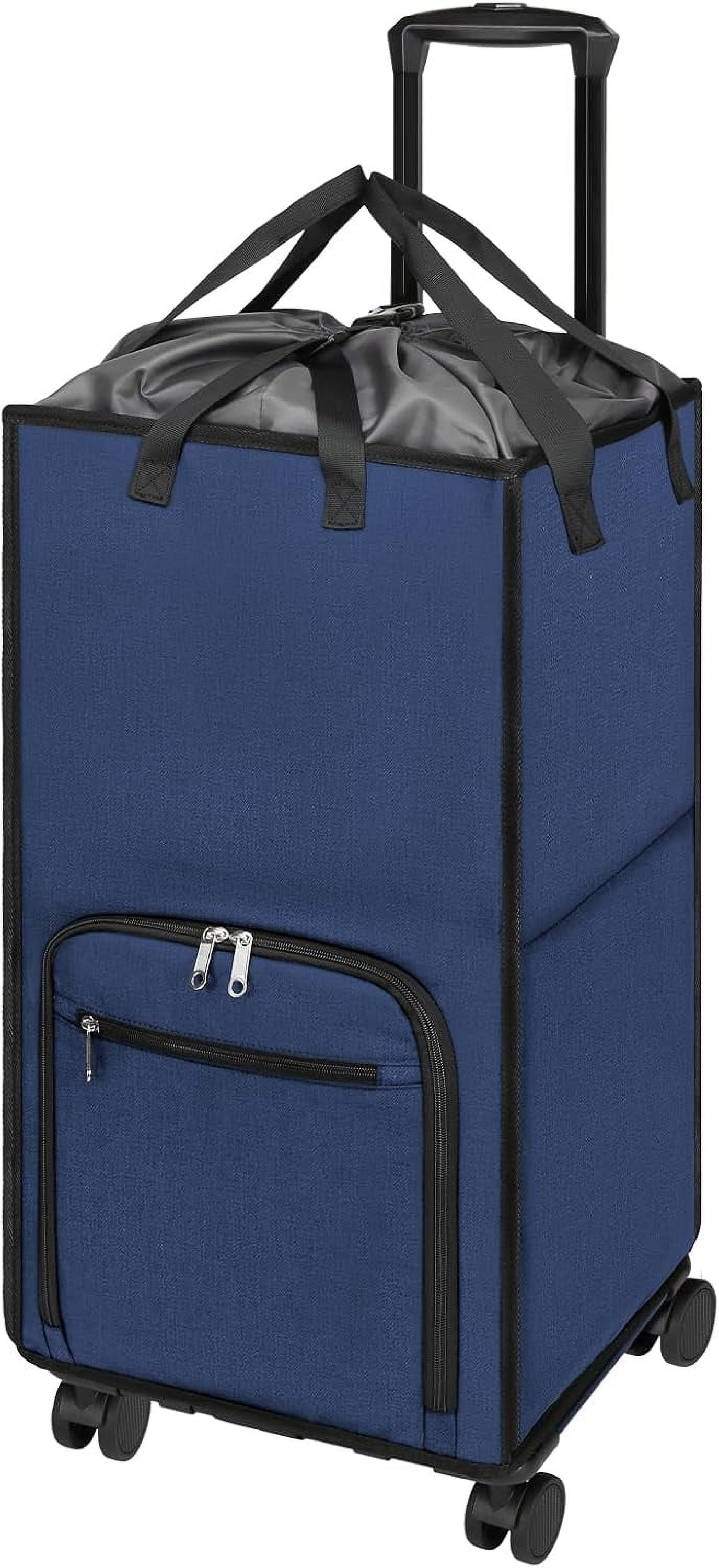 Extra Large Rolling Laundry Basket with Wheels, 90L Freestanding ...