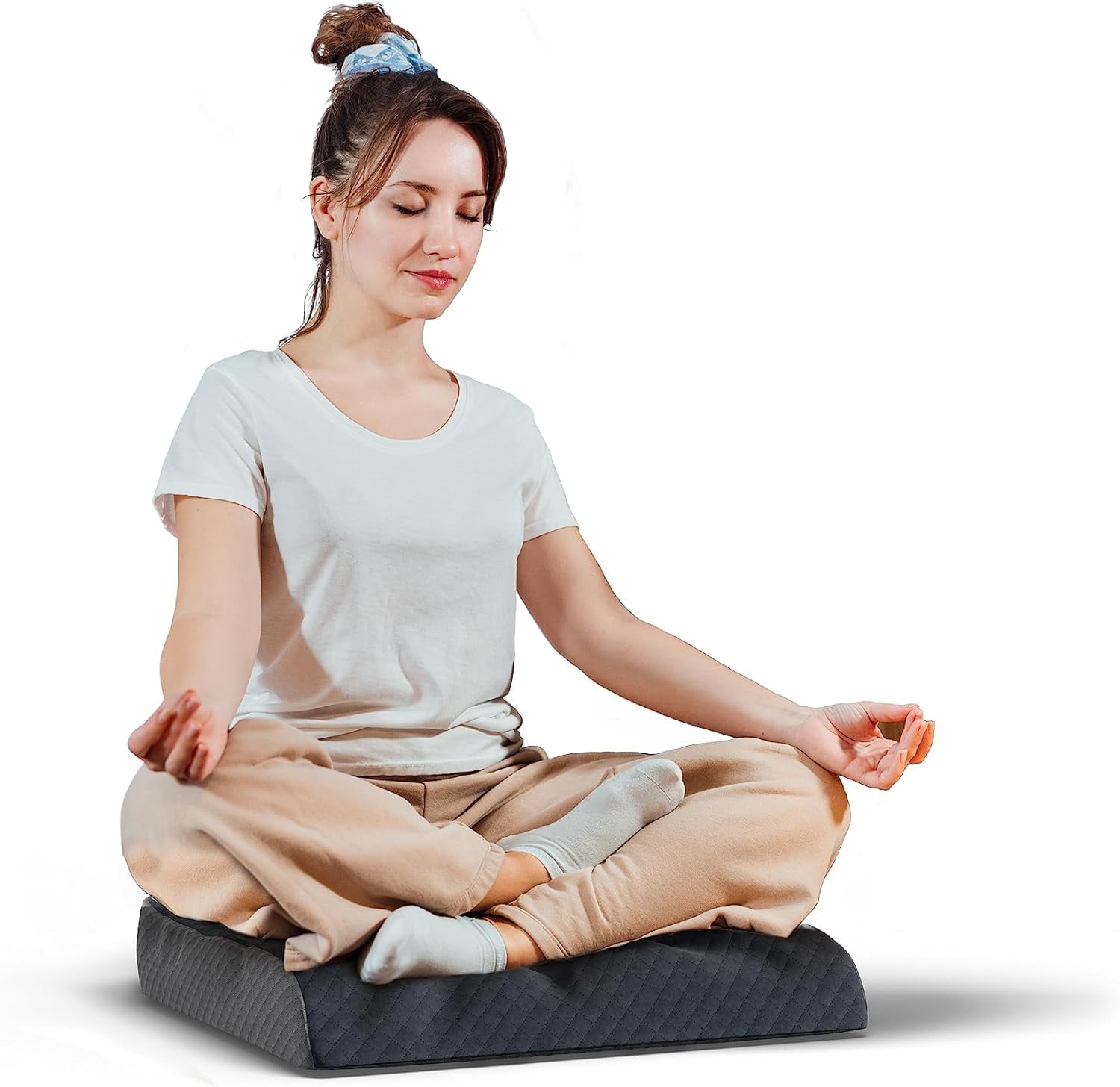 Extra Large Seat Cushion Stylish Plush Velvet Cover XL Memory Foam for ...