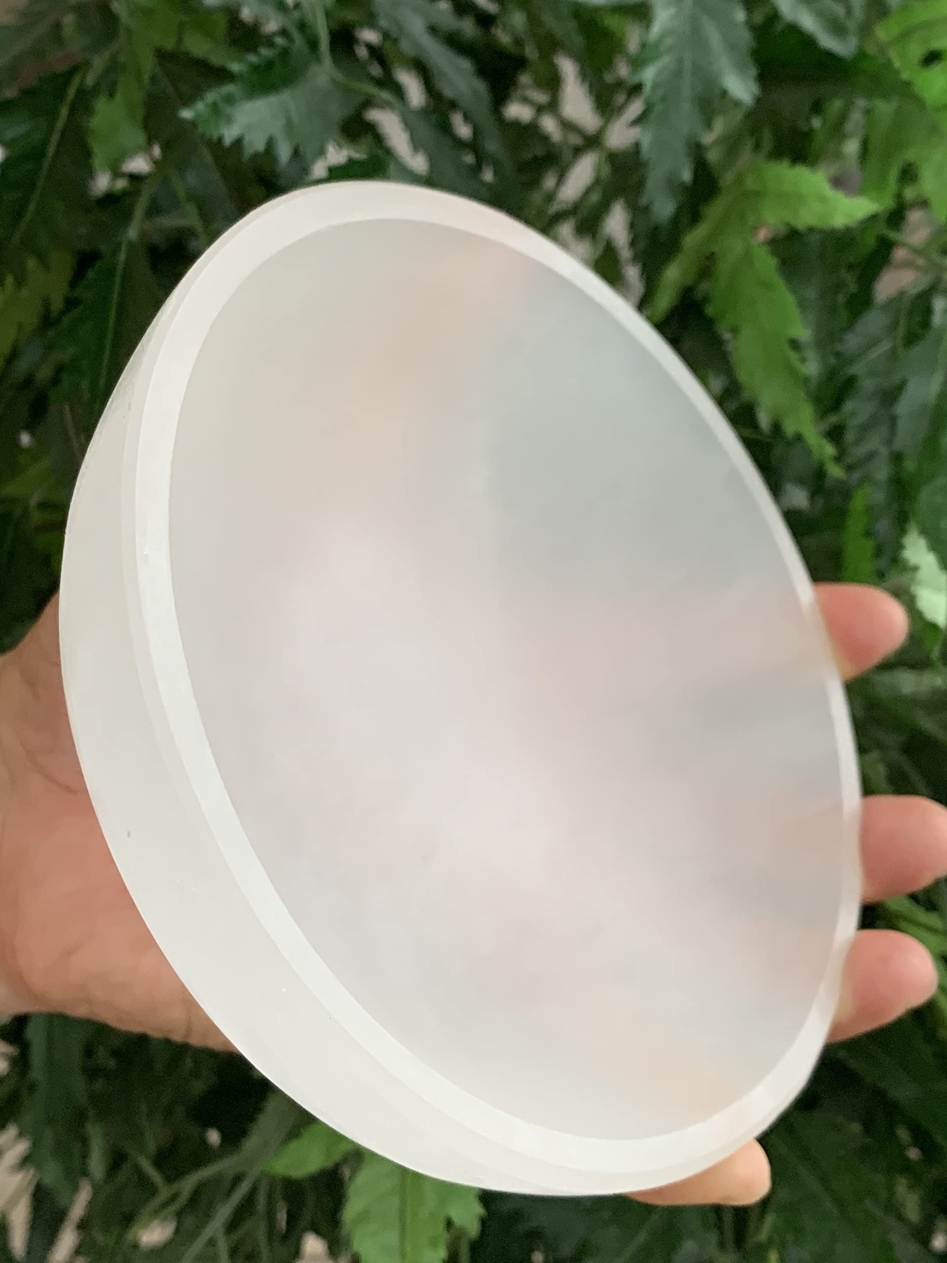 Extra Large Selenite Bowl, 6" Gemstone Carved Selenite Crystal Charging ...