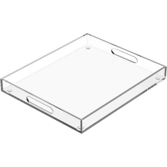Extra Large Serving Tray with Handles, Acrylic Tray for Food, Drinks ...