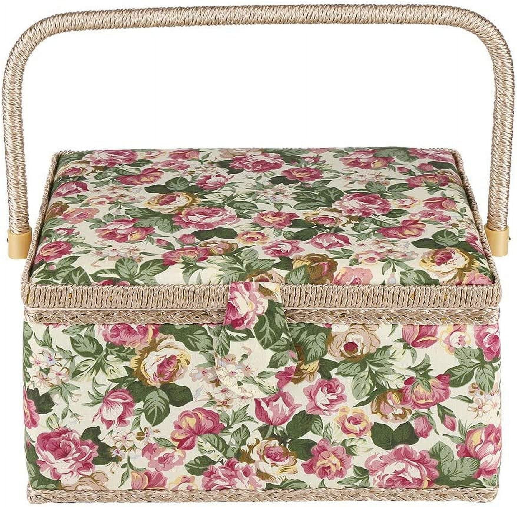 Extra Large Sewing Basket, Vintage Sewing Basket, Handmade Sewing ...