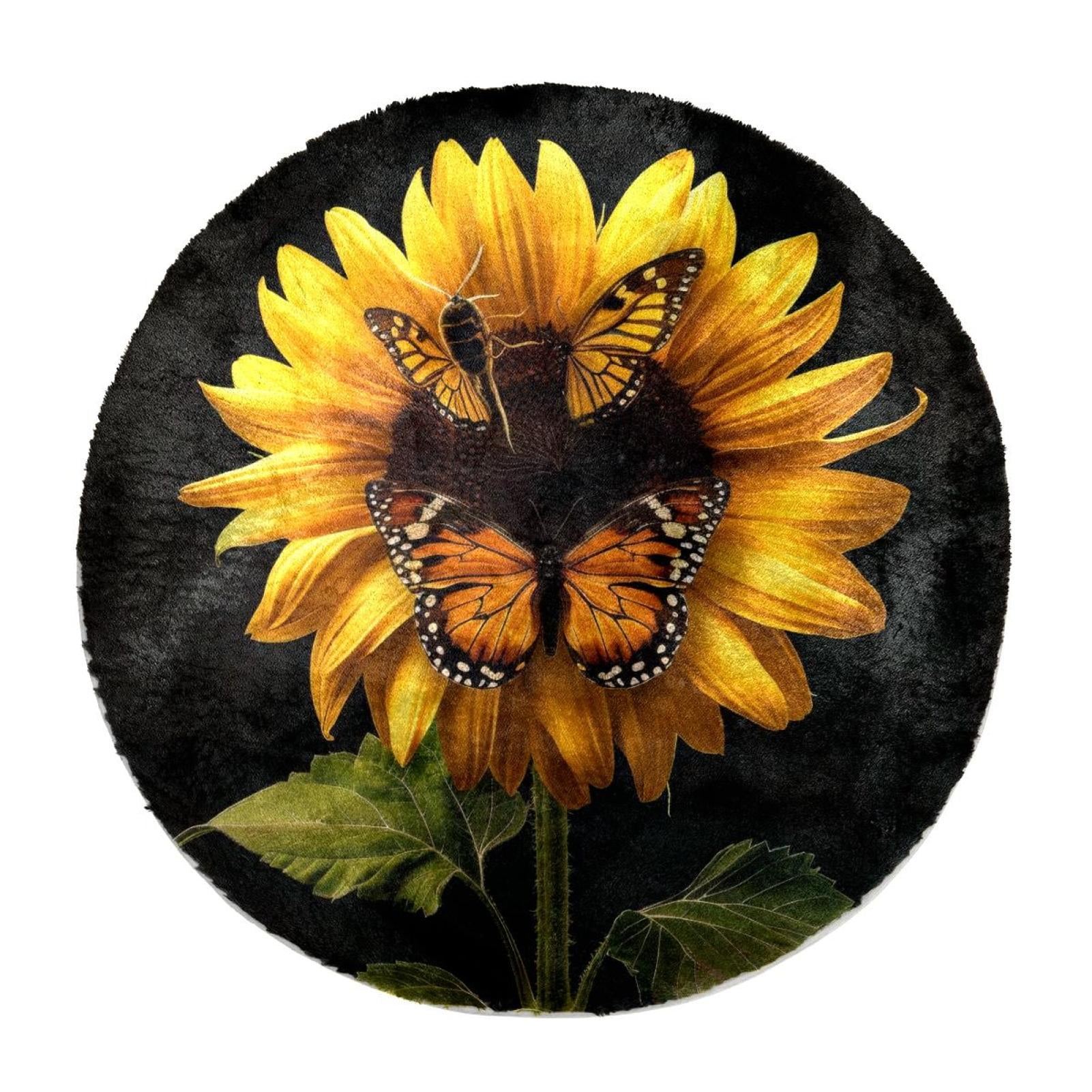 Extra Large Shag Pile Soft Shaggy Area Rugs, 160 cm Circle Carpet ...