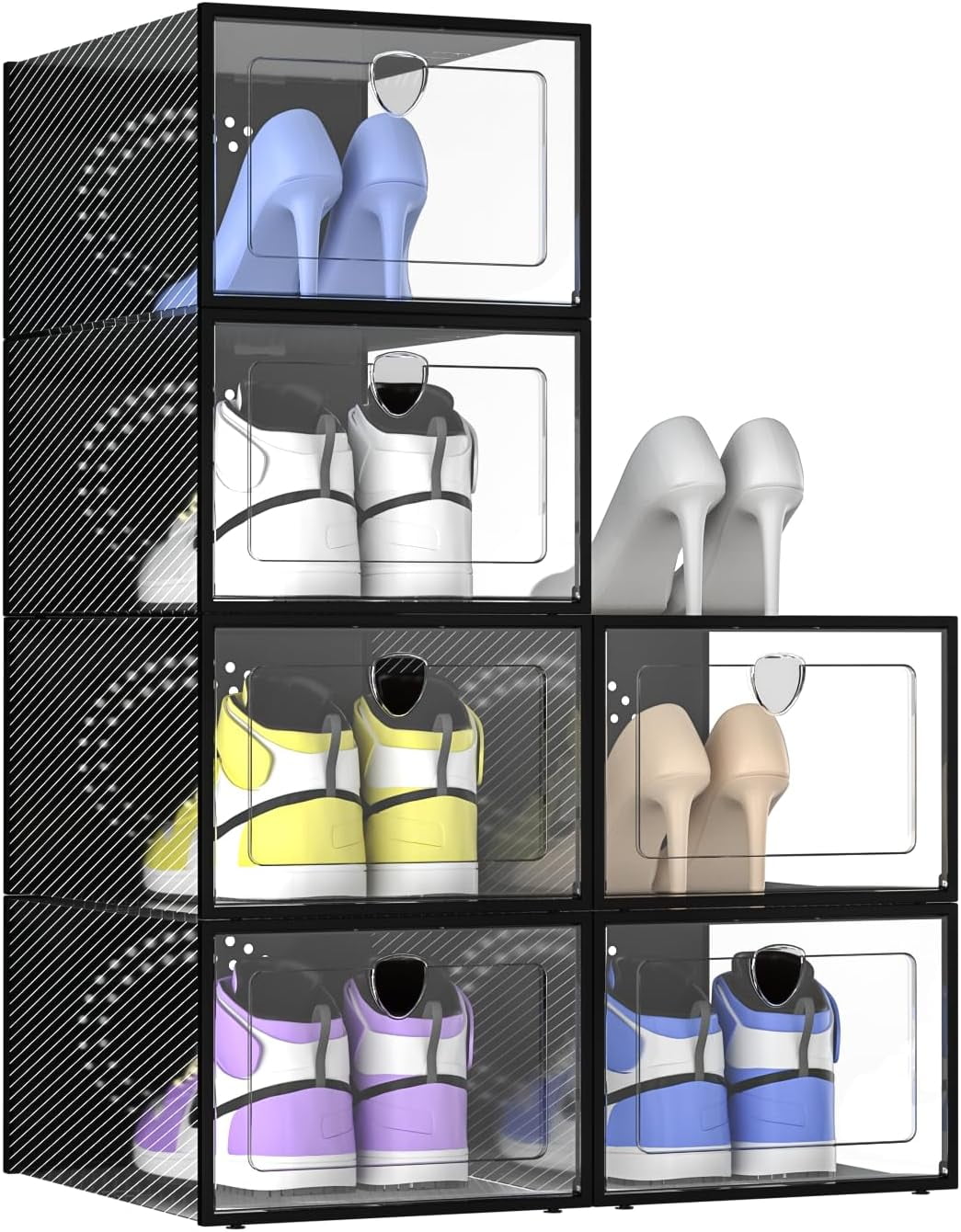 Extra Large Shoe Storage Boxes, Clear Plastic Shoe Org s Fit Size 14.6 ...