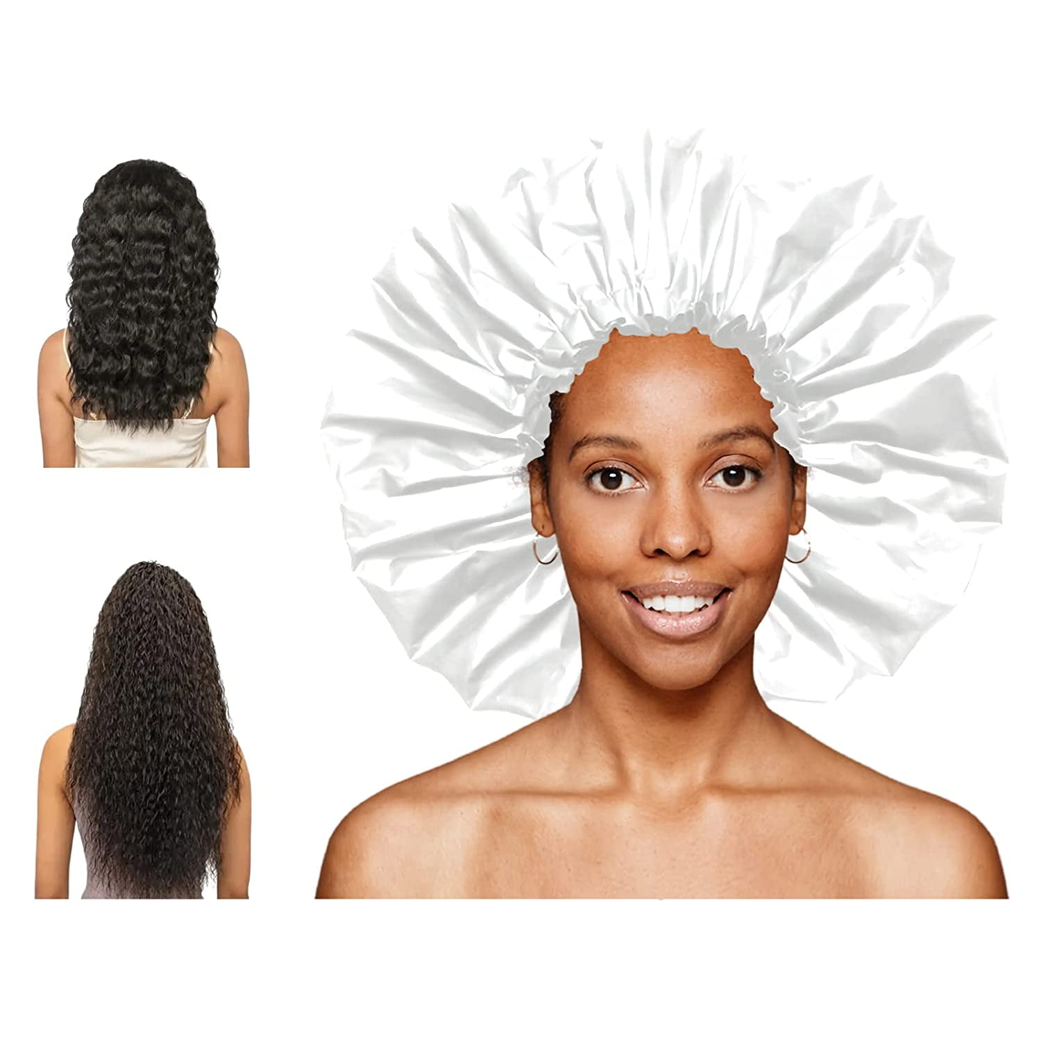 Extra Large Shower Cap. Jumbo Adjustable & Reusable Shower Cap ...