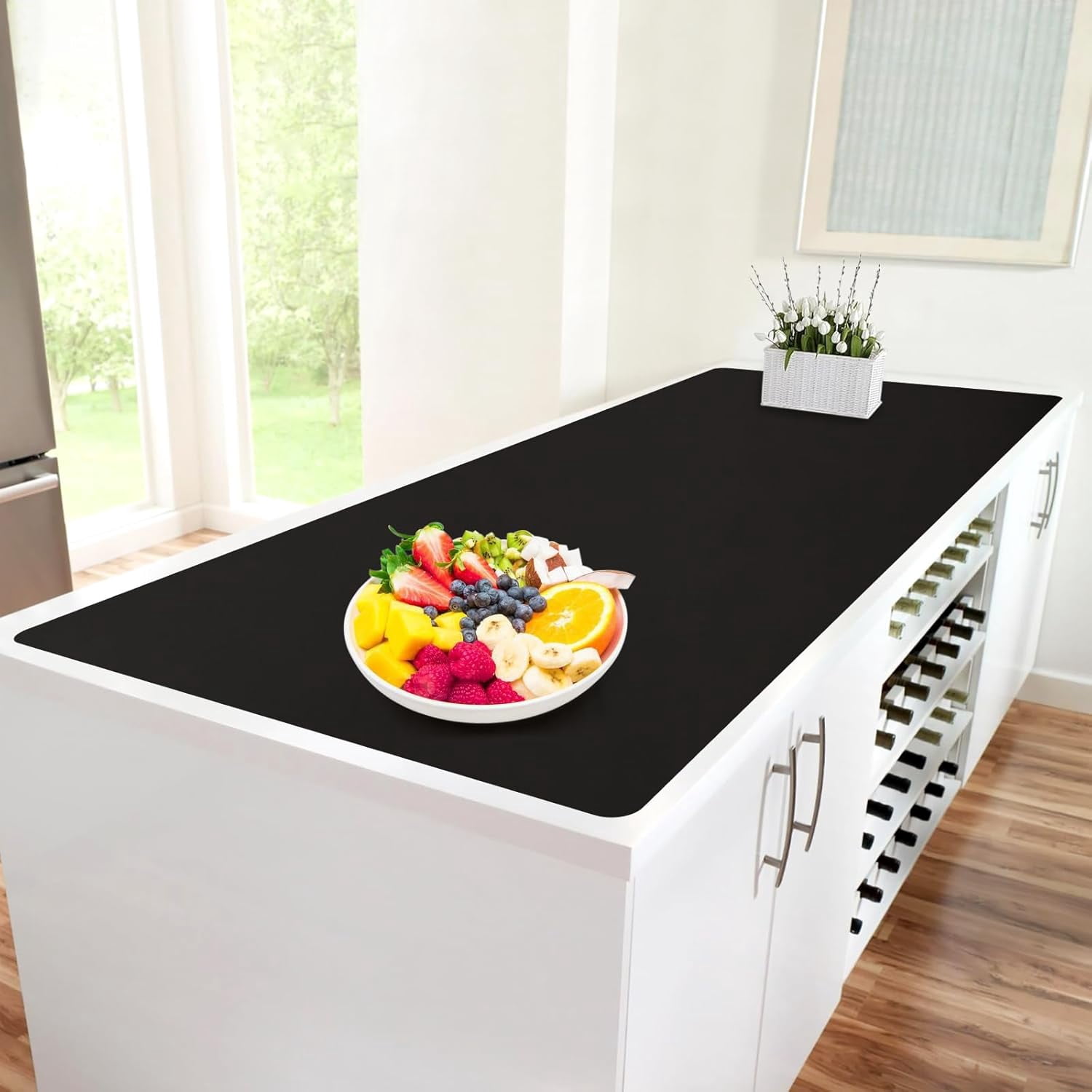 Extra Large Silicone Mat, 96”x36” Heat Resistant Mats for Countertop ...
