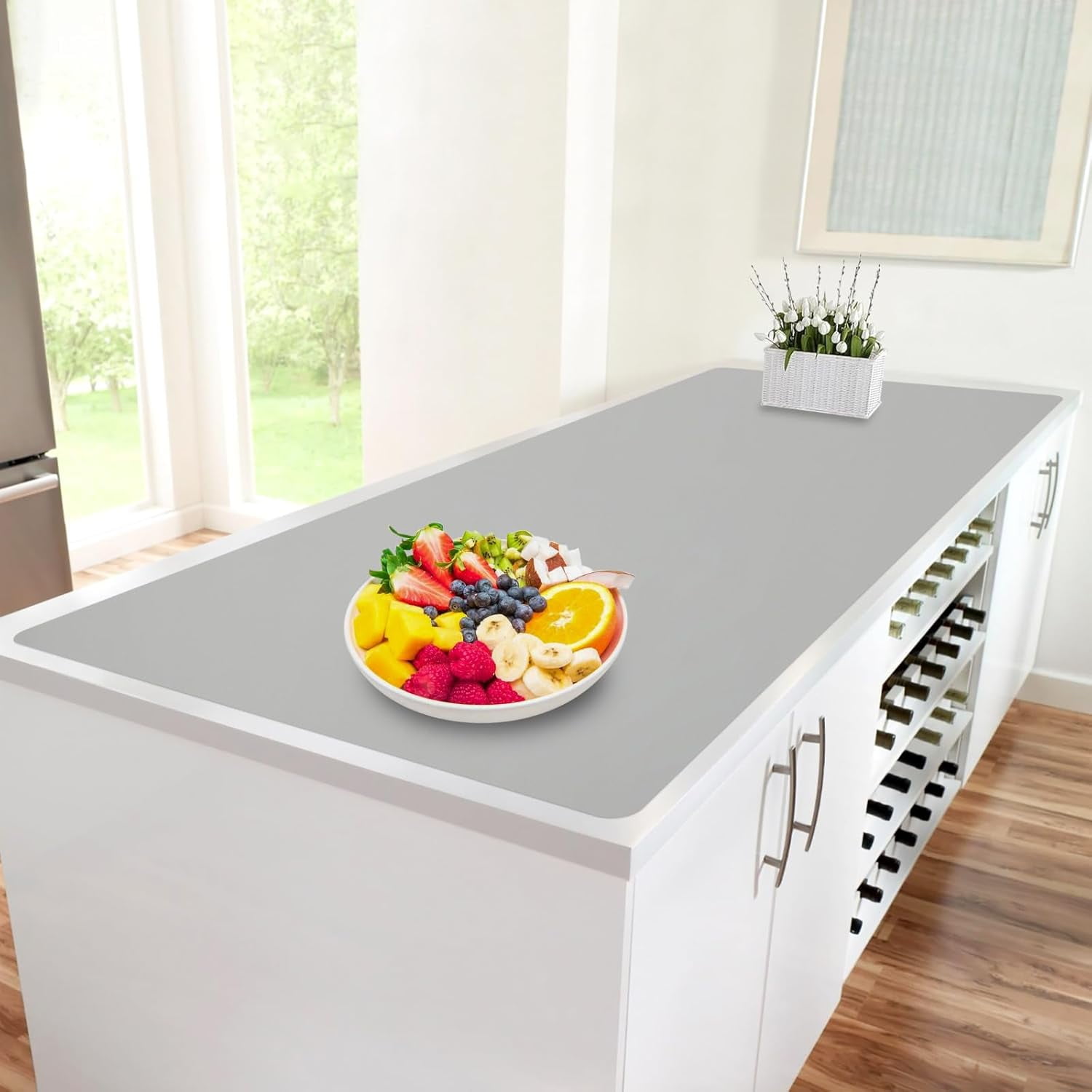 Extra Large Silicone Mat, 96”x36” Heat Resistant Mats for Countertop ...