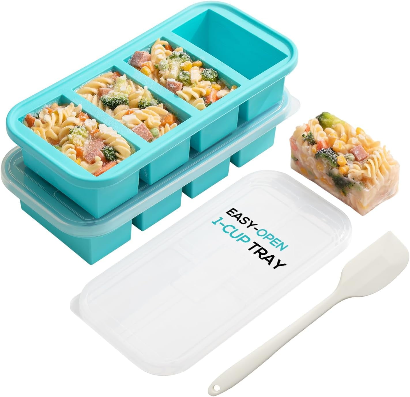 Extra Large Silicone Soup Cubes Freezer Tray With Lid Silicone Freezer ...