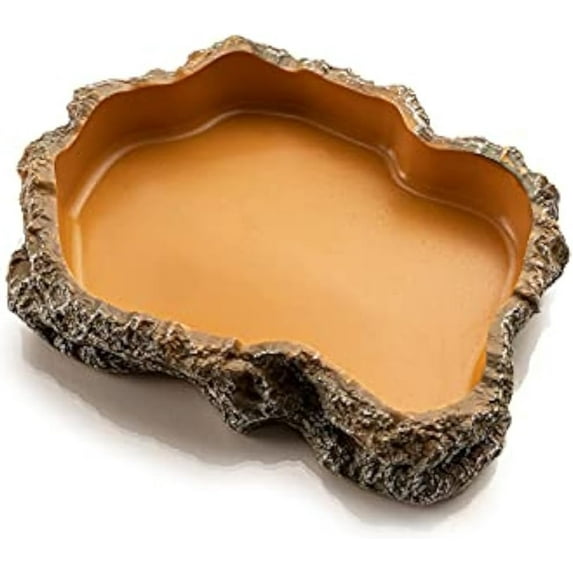 Extra Large Simulation Rock Reptile Feeding Bowls Resin Corn Snake Ball ...