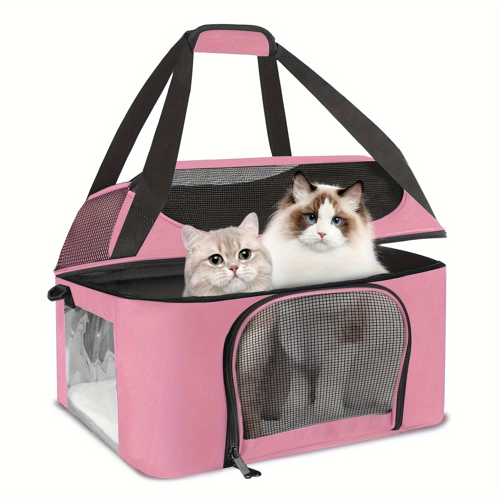 Extra Large Soft-Sided Cat Carrier Backpack for 2 Pets - Airline Approved, Breathable Mesh ...