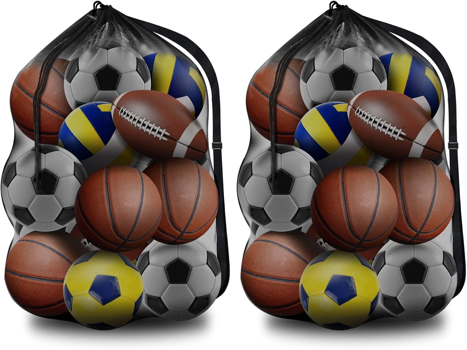 Extra Large Sports Ball Bag Mesh, Basketball Bags Team Balls ...