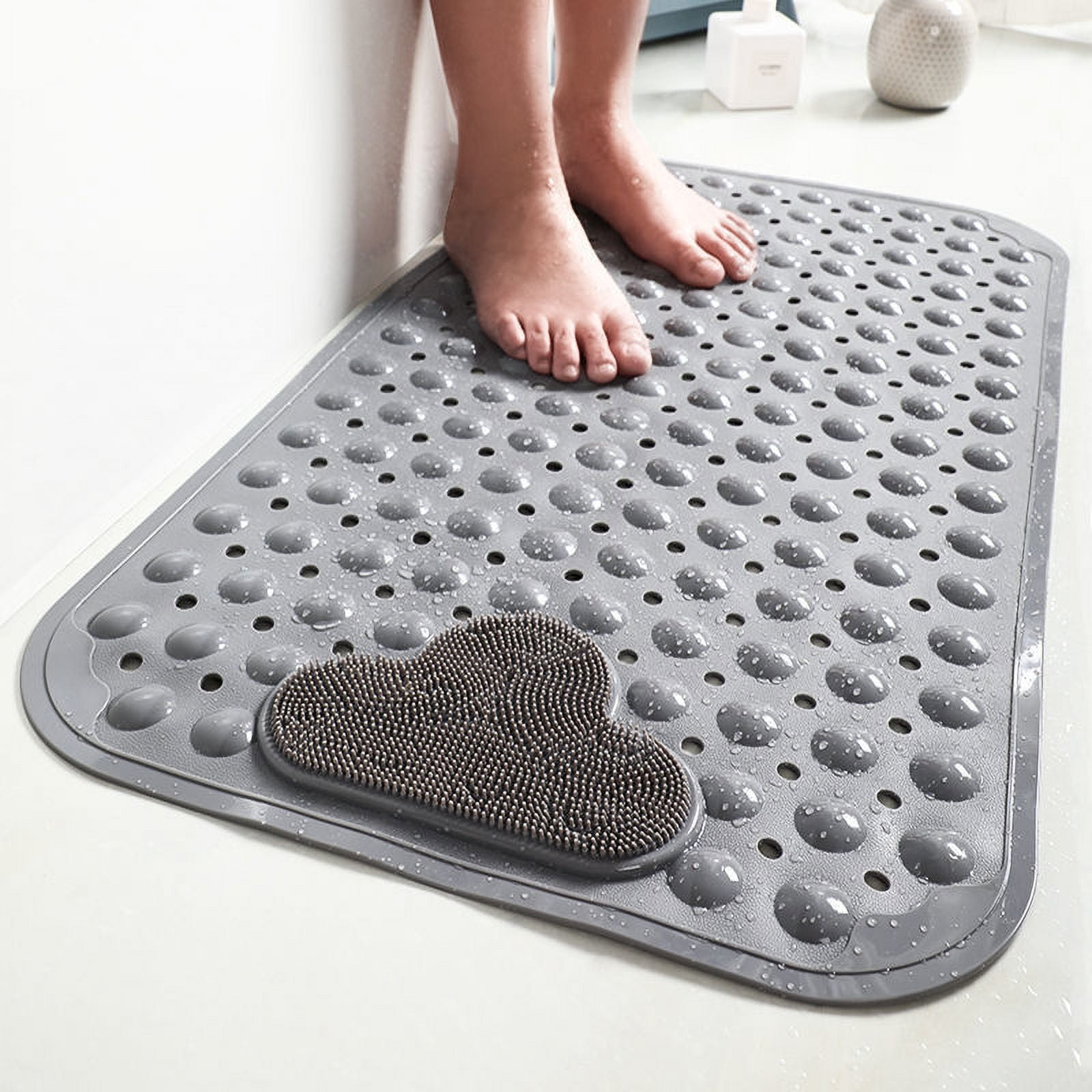 Extra Large Square Shower Mat, Bathtub Mats with Suction Cup Safety ...