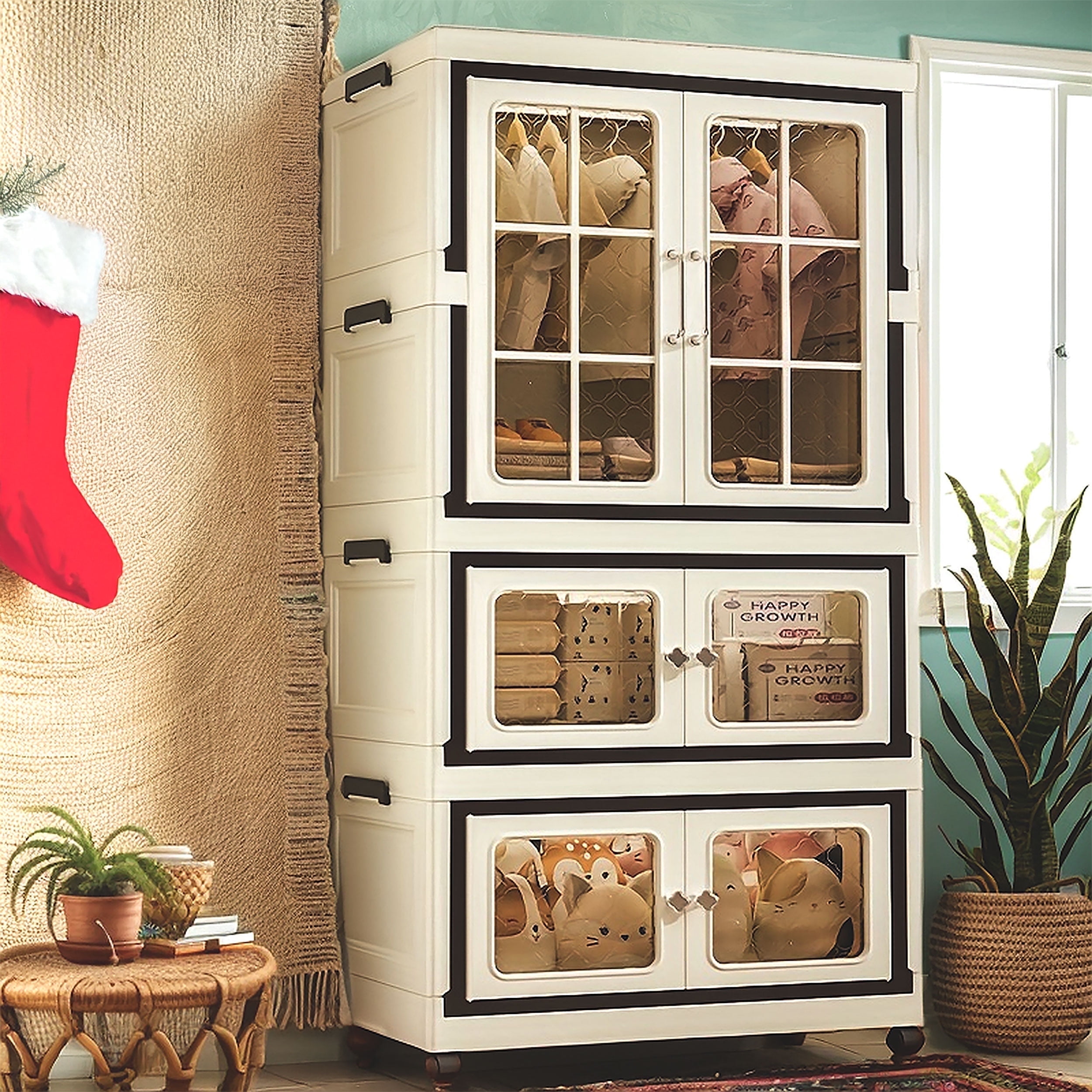 Stackable Storage Bins with Lids and Wheels, Stackable Storage drawers ...