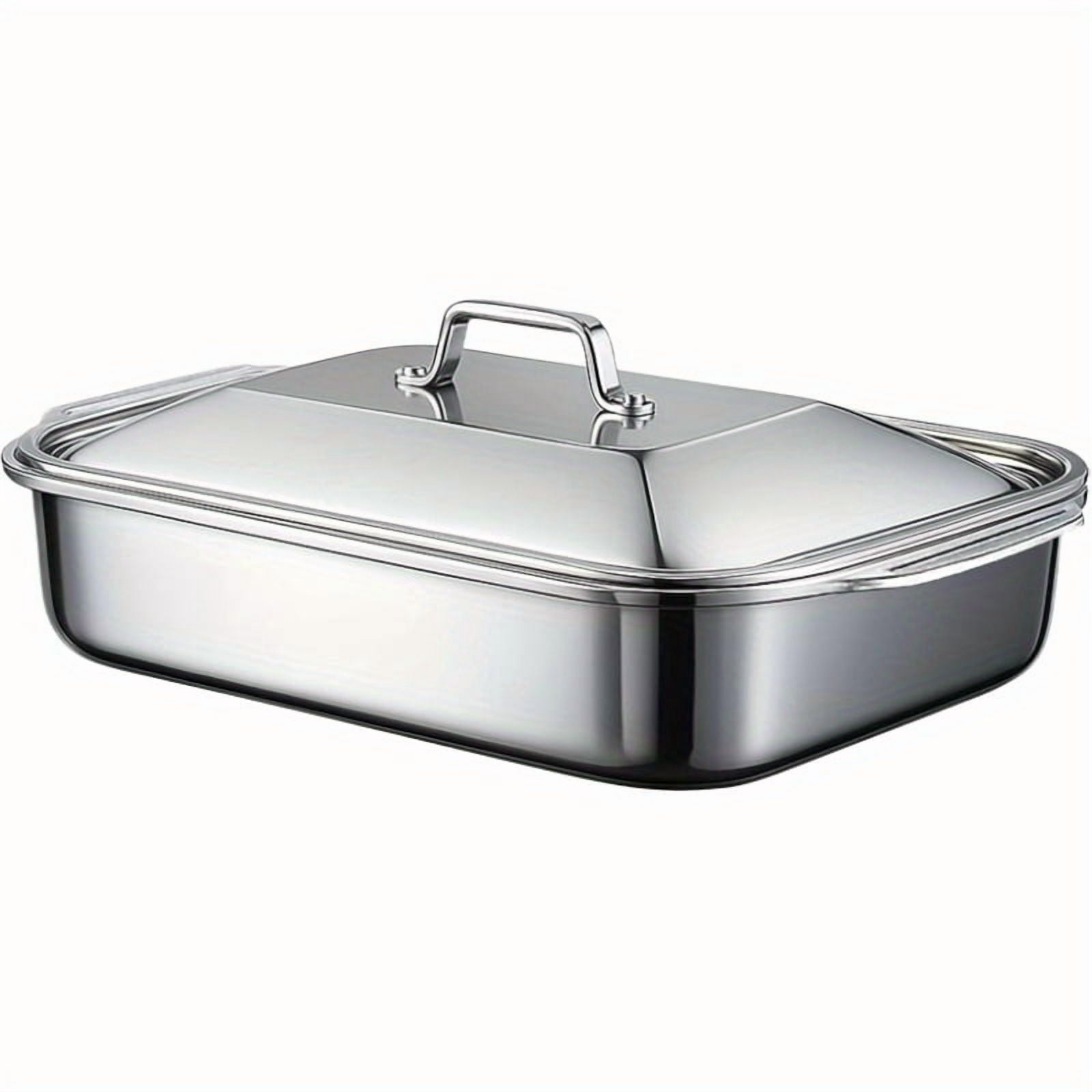 Extra Large Stainless Steel Baking Pans with Lids Commercial Grade Non ...