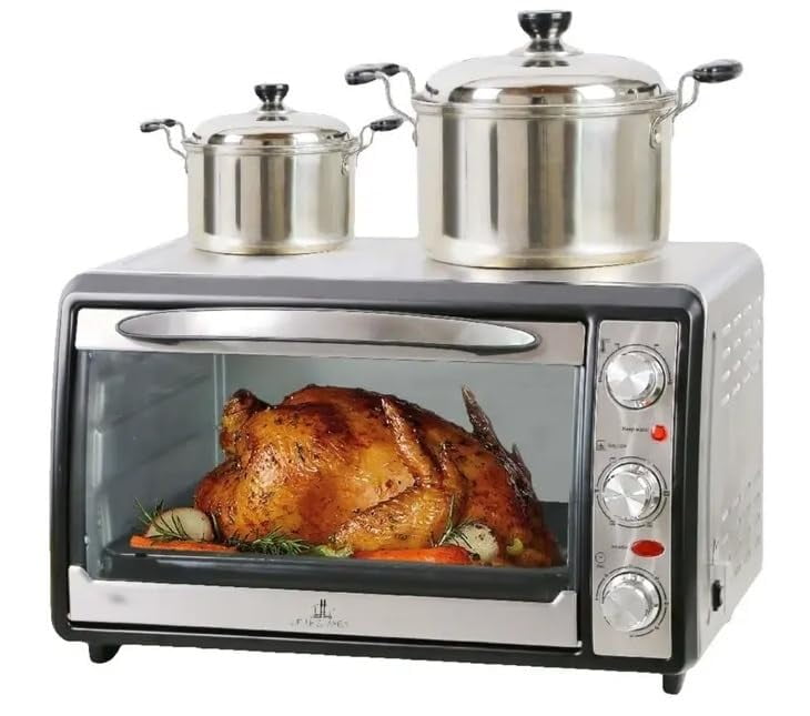 Extra Large Stainless Steel Toaster Oven with Warming Tray, Timer ...