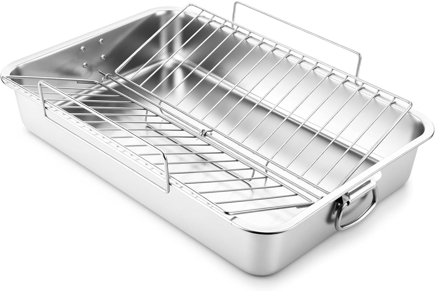 Extra Large Stainless Steel Turkey Roaster with Racks 23.6 * 15.7in ...