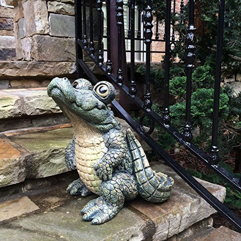 Extra Large Standing Gator Home & Garden Alligator Statue 15.5" H ...