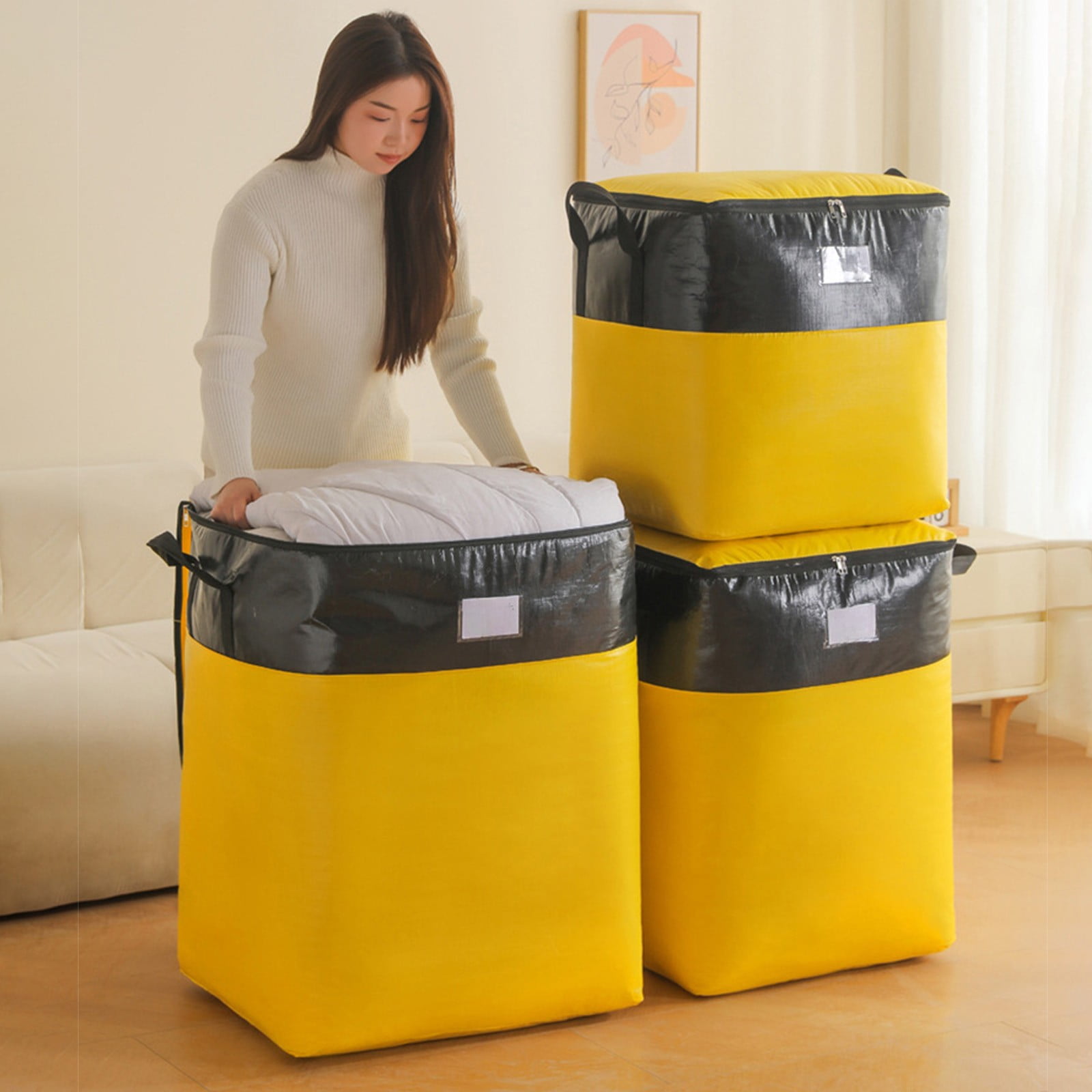 Extra Large Storage Bag, Heavy Duty Waterproof Packing Tote with Zipper ...