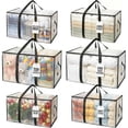 Extra Large Storage Bags Clear Thick Plastic Design with Hinged Lid ...