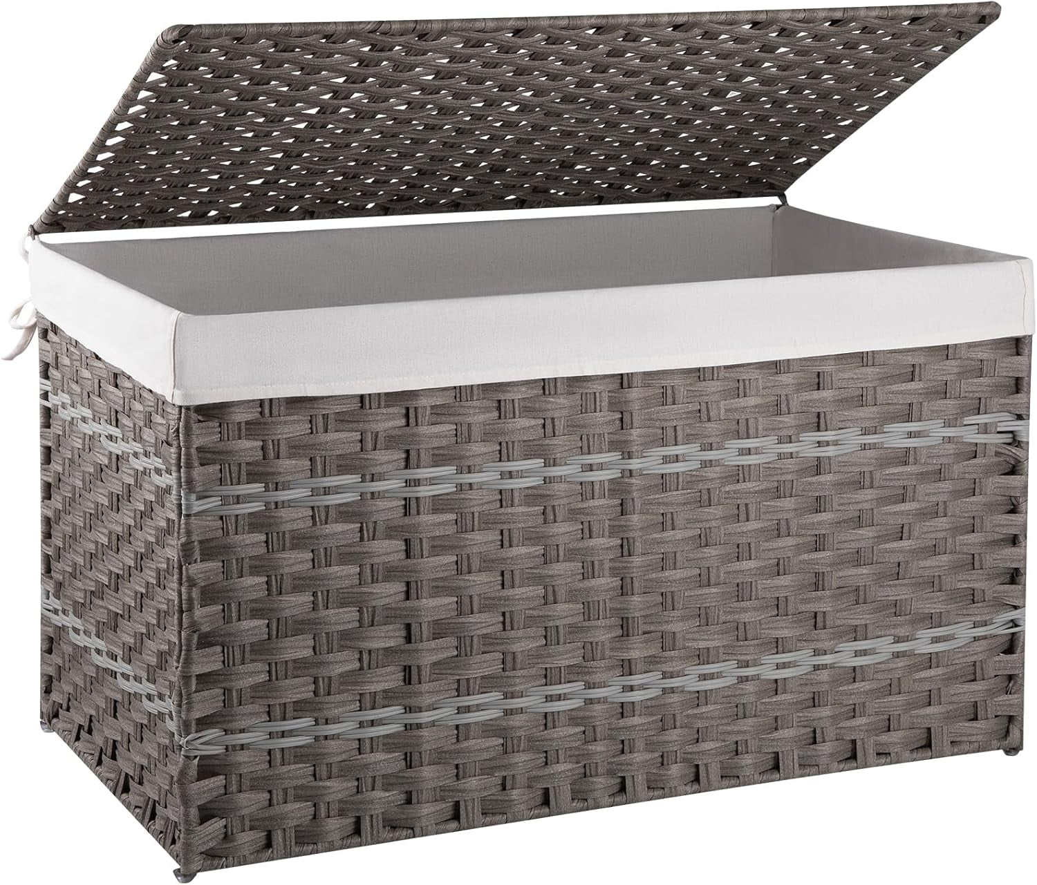 Extra Large Storage Basket with Lid, 42.3 Gallon (160L) Blanket Basket ...