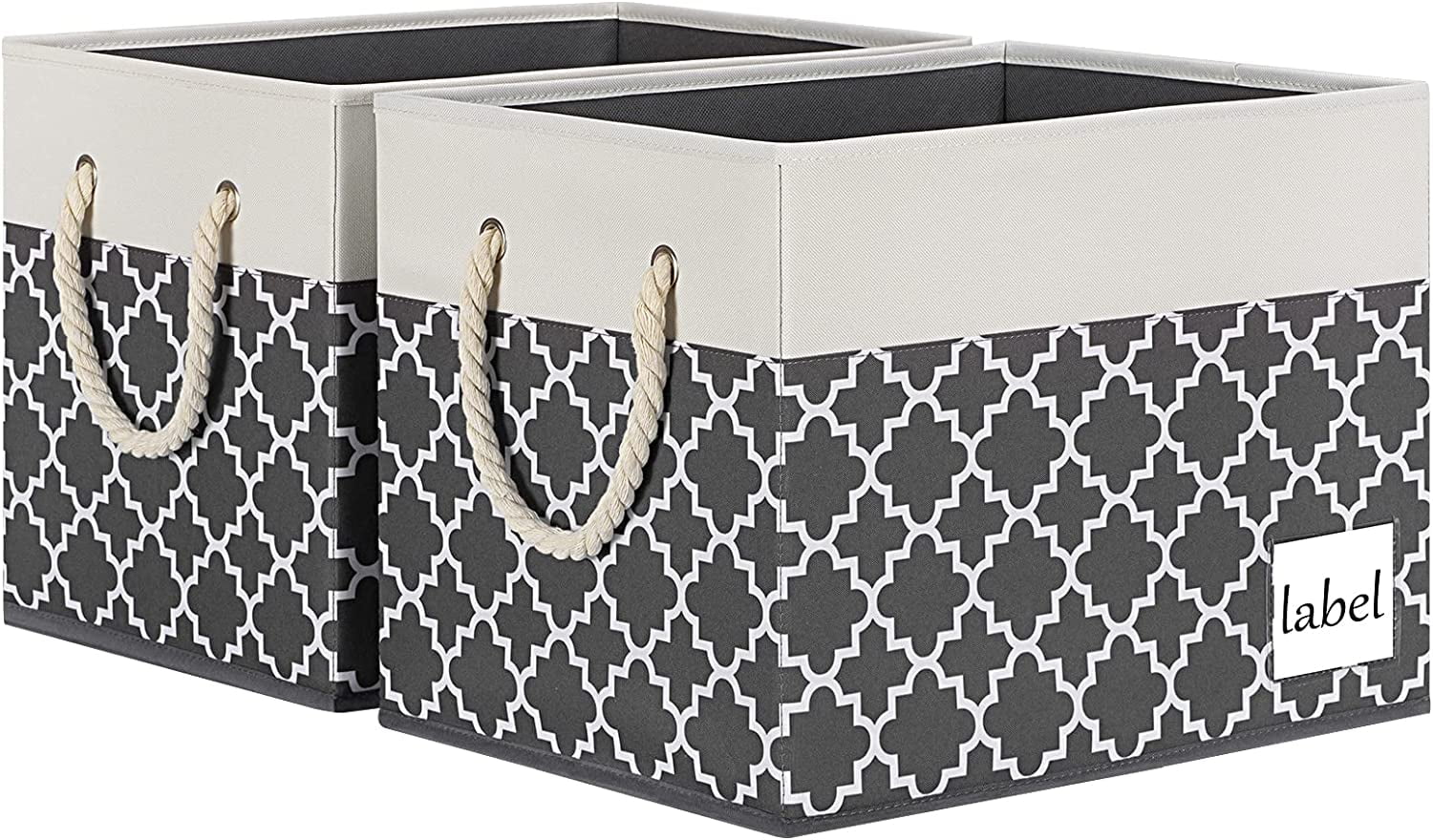 Extra Large Storage Baskets 16"x12"x12" Fabric Collapsible Storage Bins ...