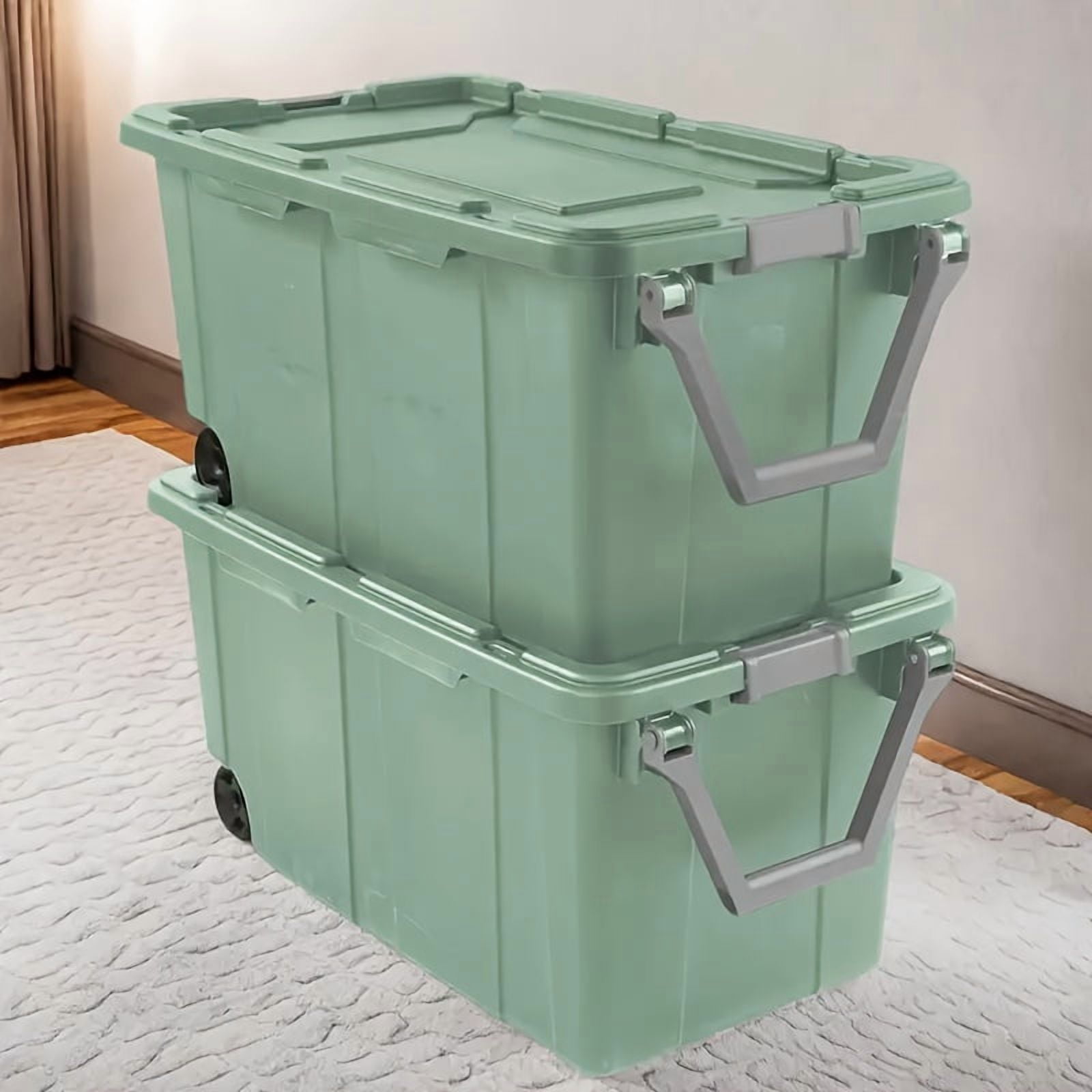 Extra Large Storage Bin, 40 Gallon Wheeled Storage Container with ...