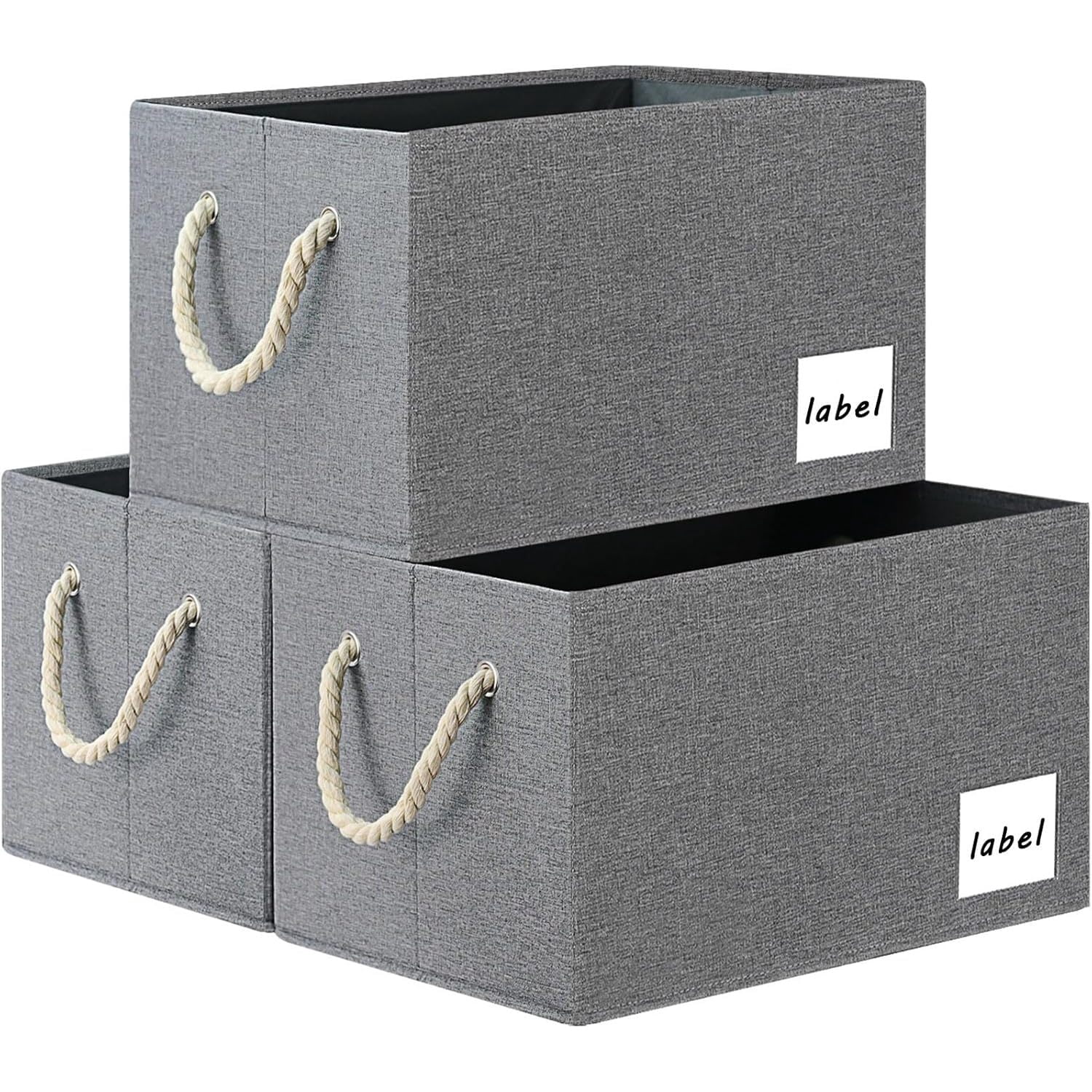 Extra Large Storage Bins, Foldable Storage Baskets for Shelves, Closet ...