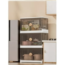 Three Stackable See Through Storage Bins with hinged lids - Walmart.com