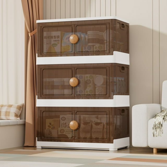 27gal Extra Large Storage Bins With Lids And Wheels 3 Packs Stackable Durable Closet