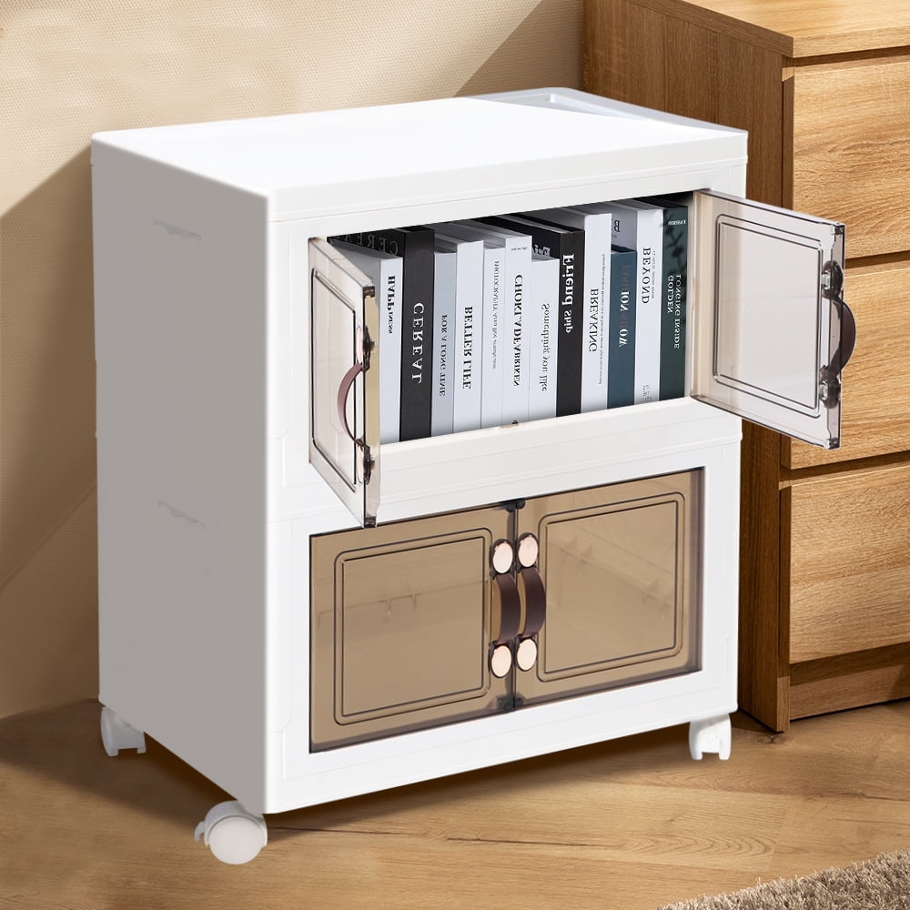 Extra Large Storage Bins with Lids, Collapsible Stackable Plastic ...