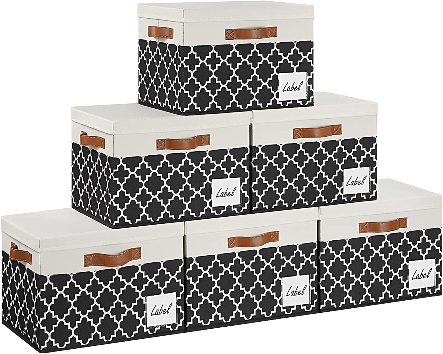 Extra Large Storage Bins with Lids, Foldable Fabric Storage Boxes with ...
