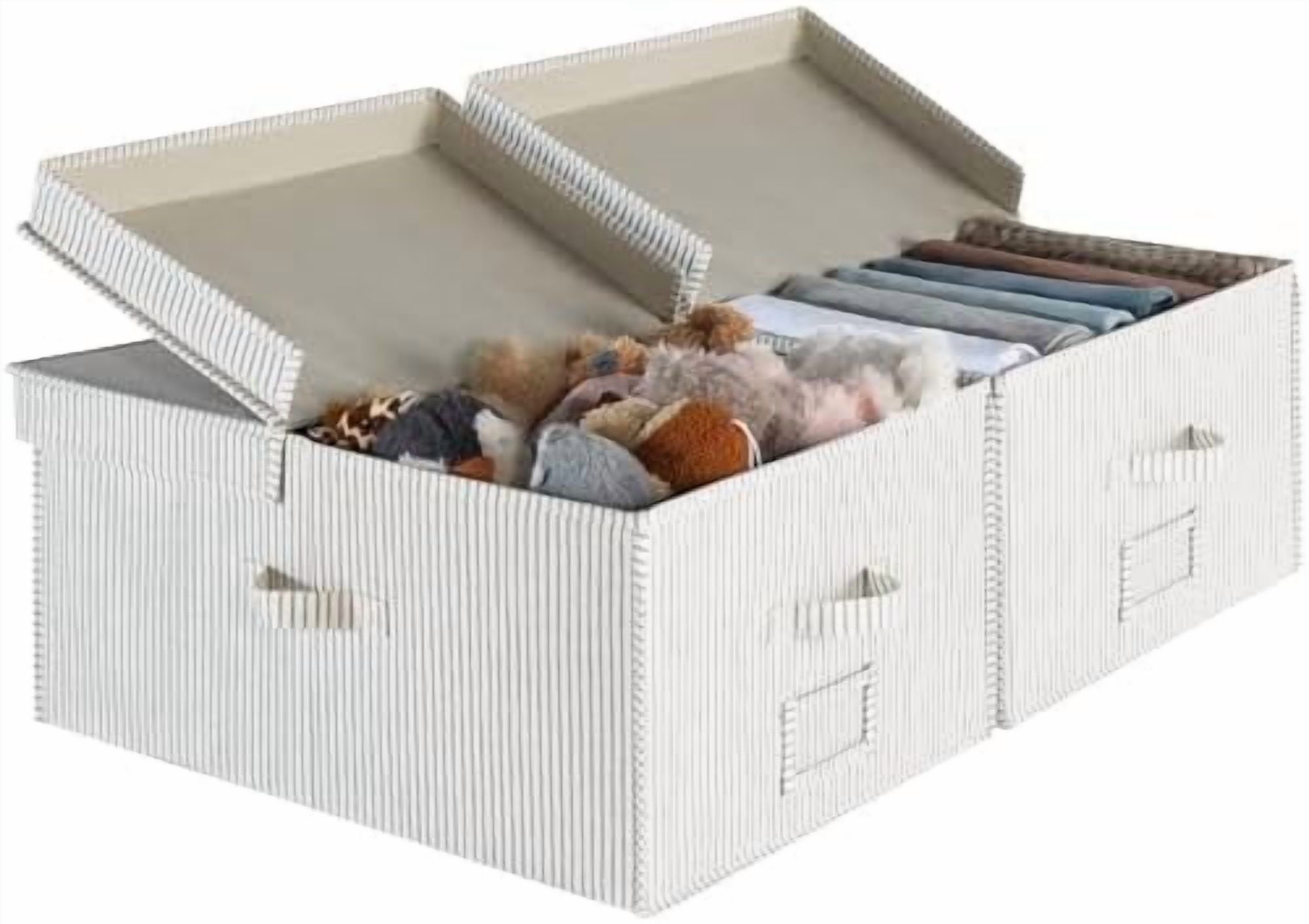 Extra Large Storage Bins with Lids, 55L Decorative Organizer with ...