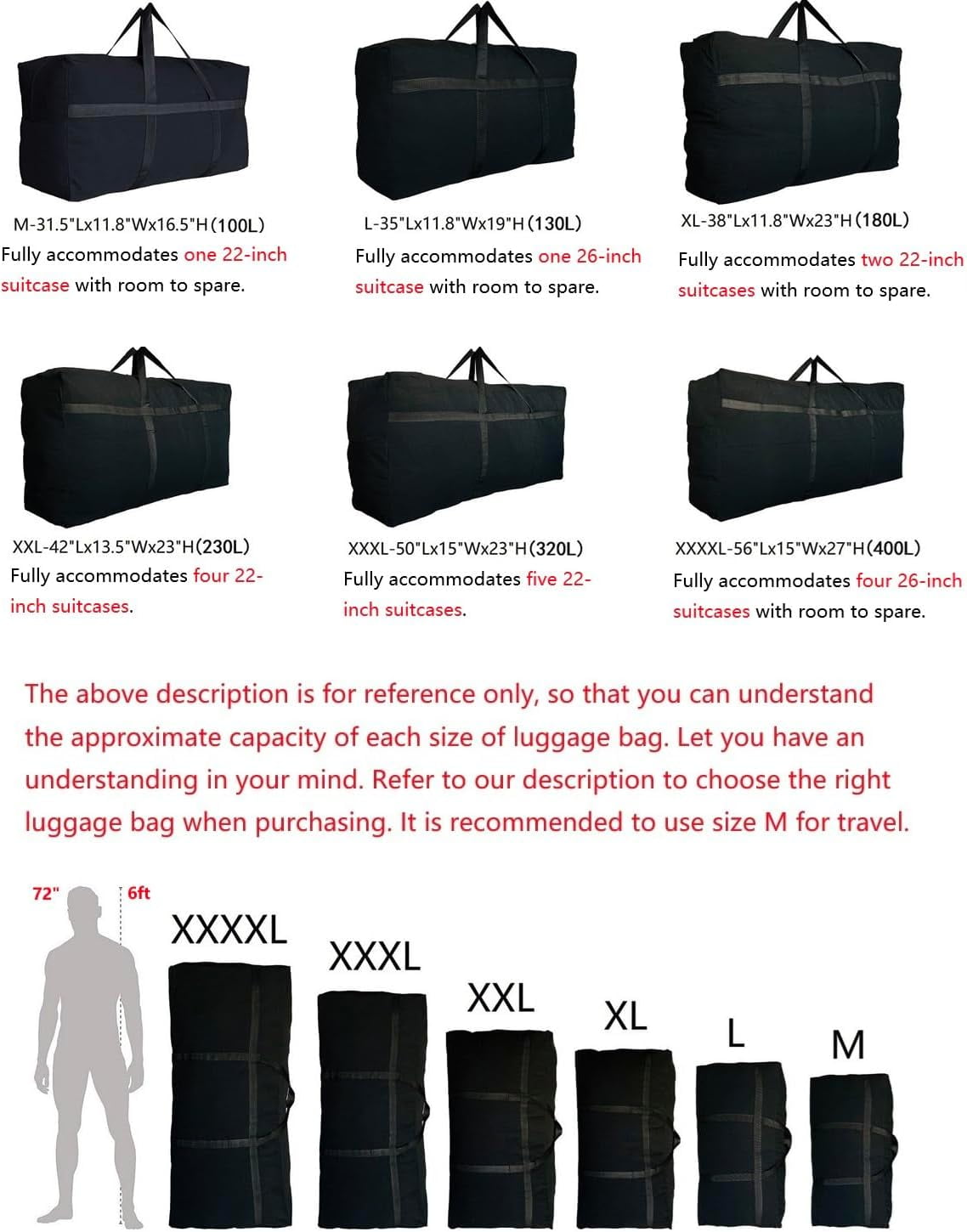 Extra Large Storage Duffle Bag with Zippers and Handles, Big Foldable ...
