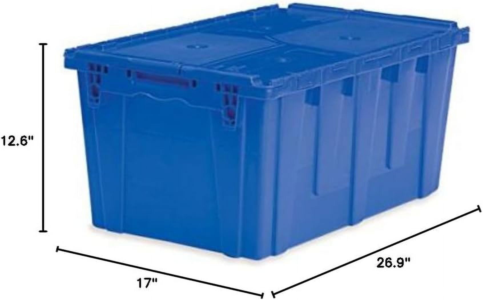 Extra Large Storage Tote with Lid 26.9"L x 17"W x 12.6"H - Blue ...