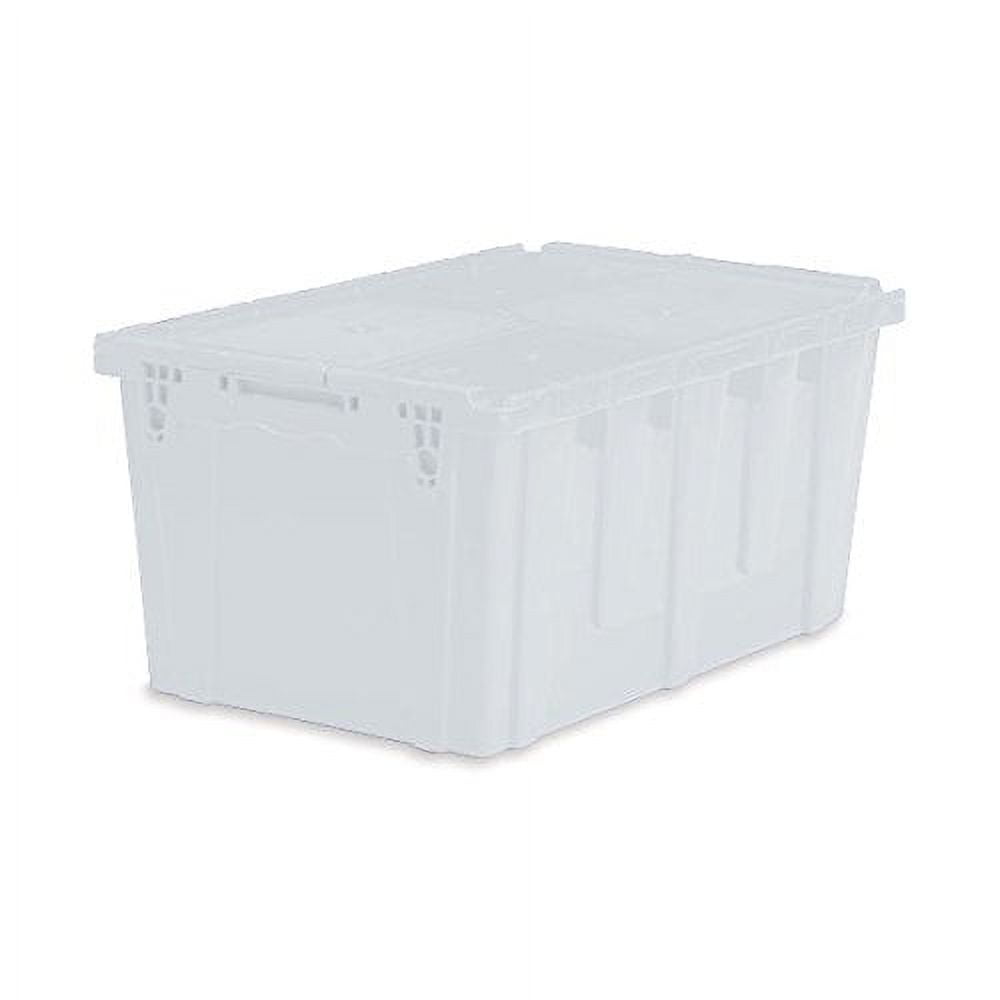 Extra Large Storage Tote with Lid 26.9" x 17" W x 12.6" H - Semi Clear ...