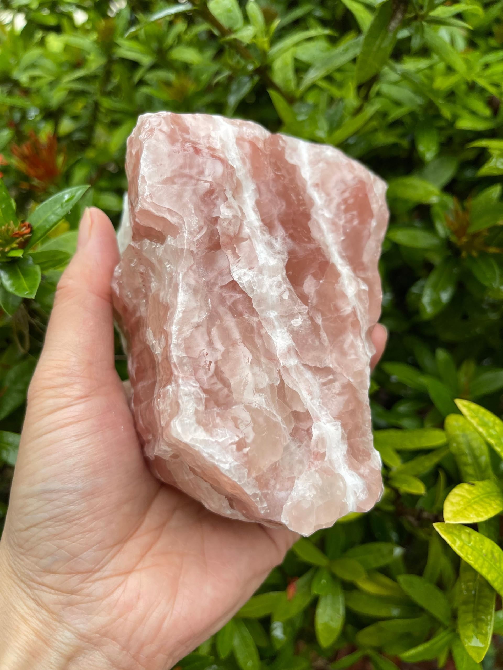 Extra Large Strawberry Calcite Rough Natural Stones, Raw Calcite ...