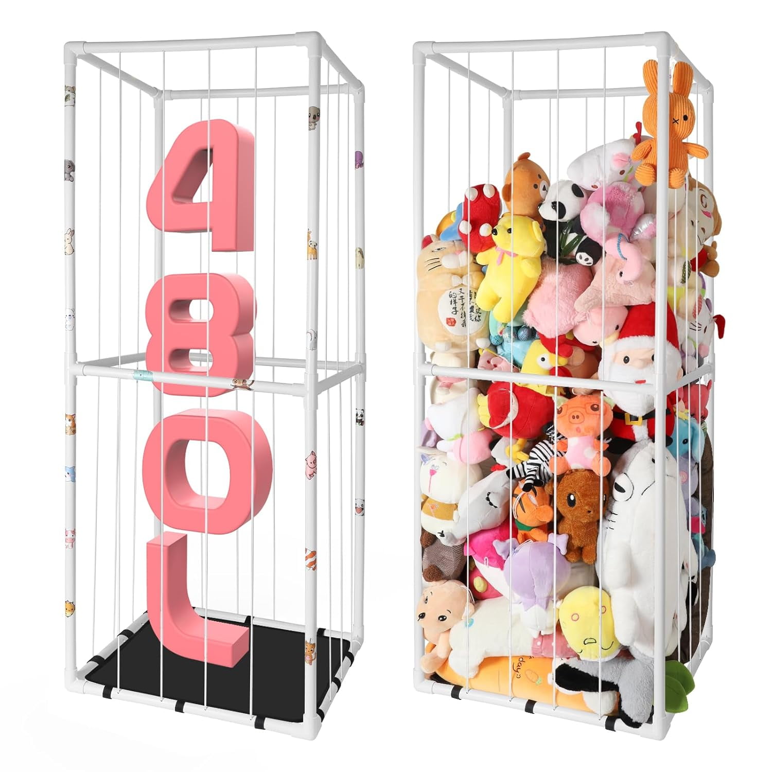 Extra Large Stuffed Animal Storage for Corner Organizer,Premium PVC ...