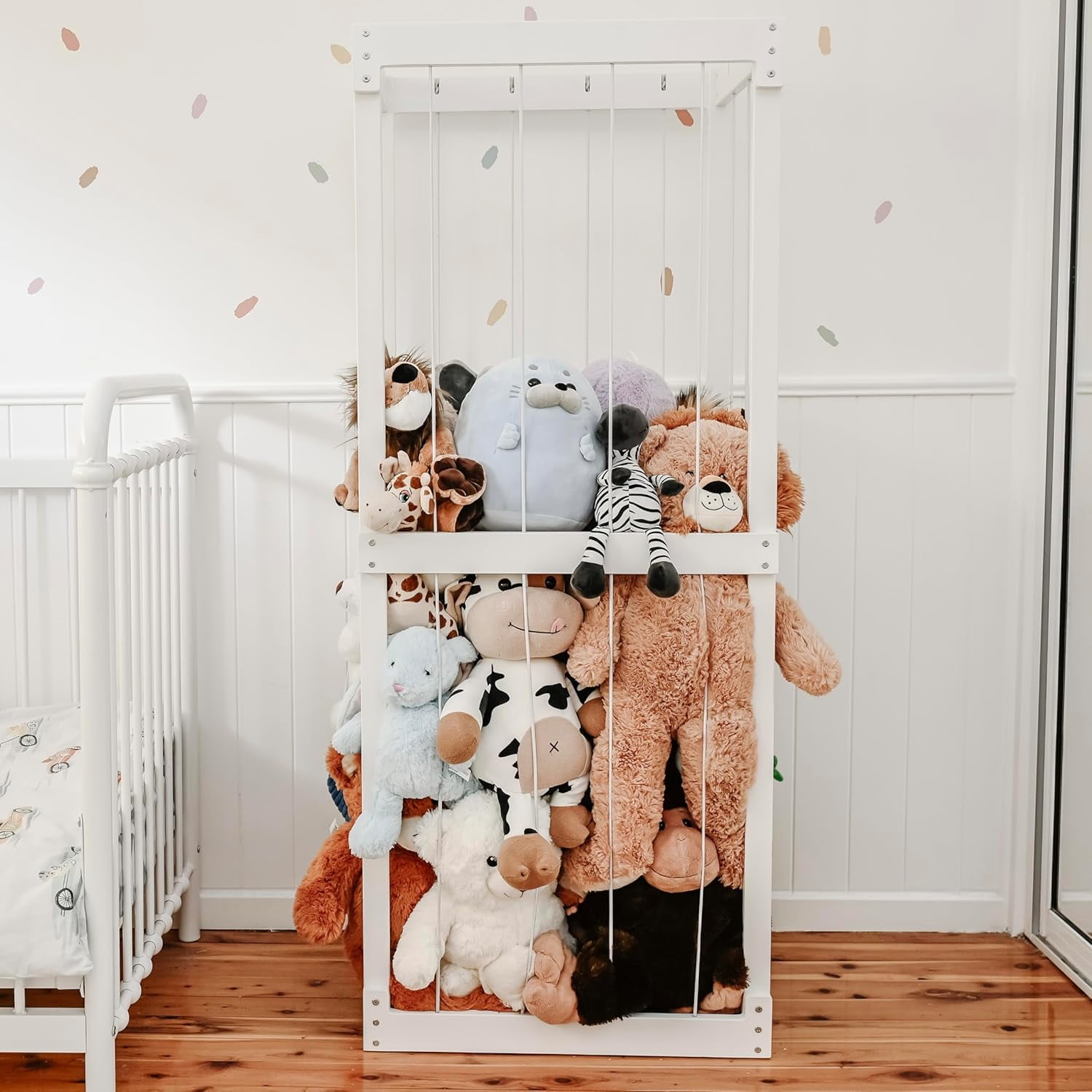 Extra Large Stuffed Animal Storage Organizer - Premium Wooden Stuffed ...