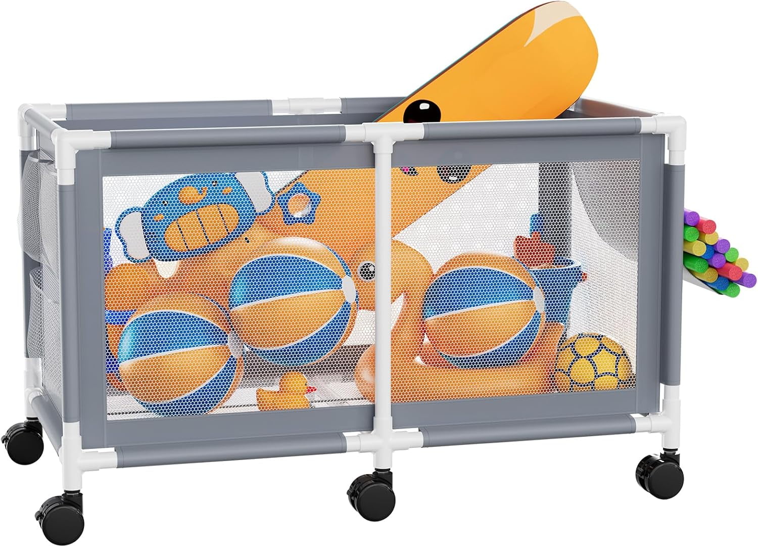 Extra Large Swimming Pool Storage Organizer Upgraded 280-Gallon Rolling ...